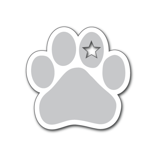 Custom Art - Paw with Star (DBC-00-PWS) | AnimalsINK.com